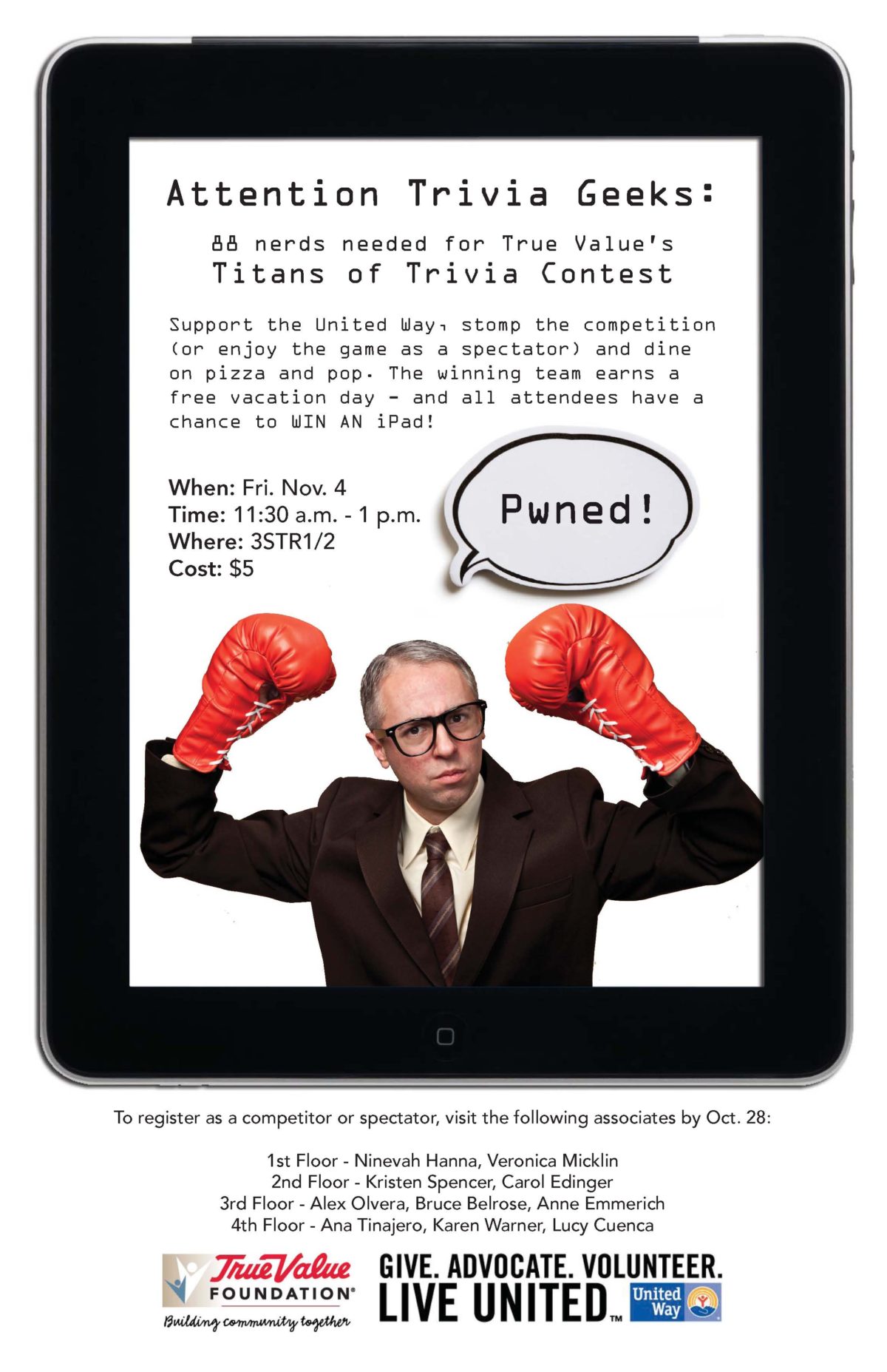 Trivia contest promo posters - Bridget Pfefferle