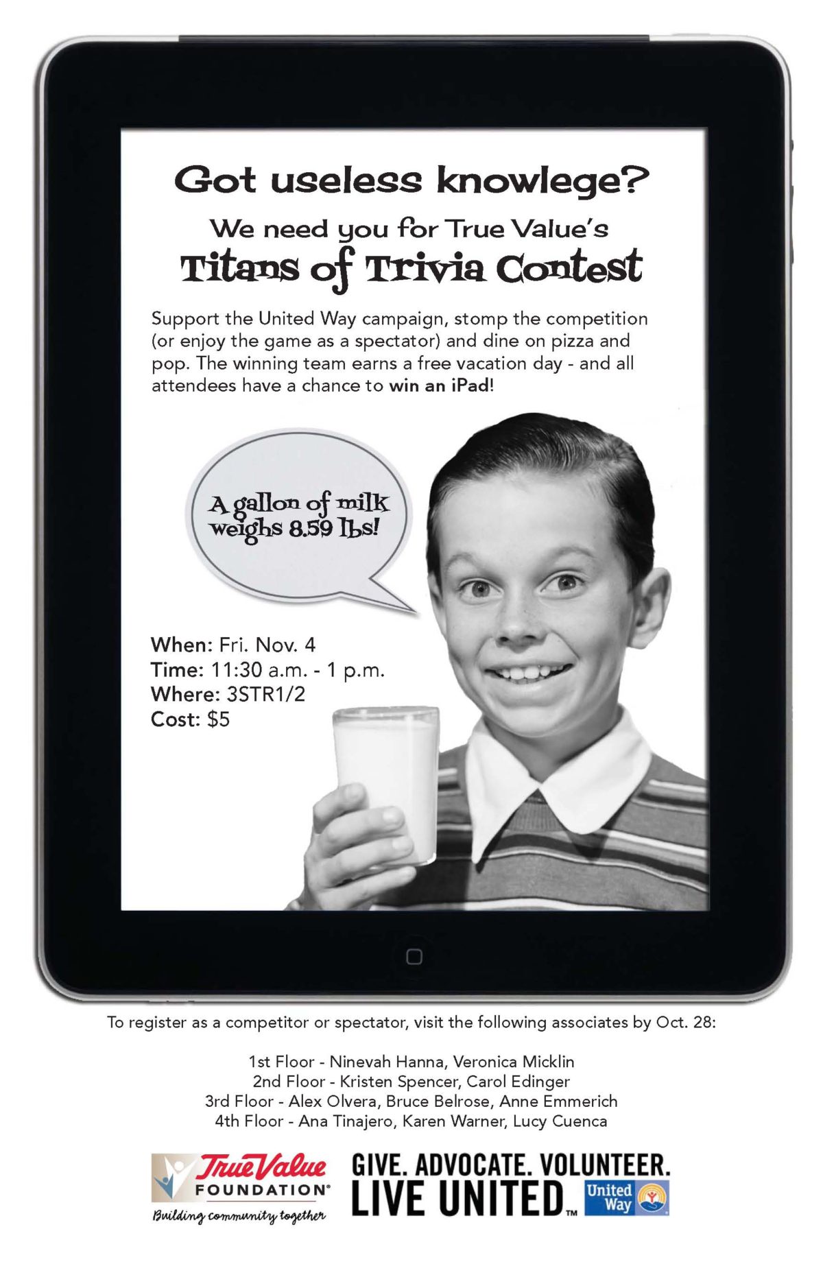 Trivia contest promo posters - Bridget Pfefferle